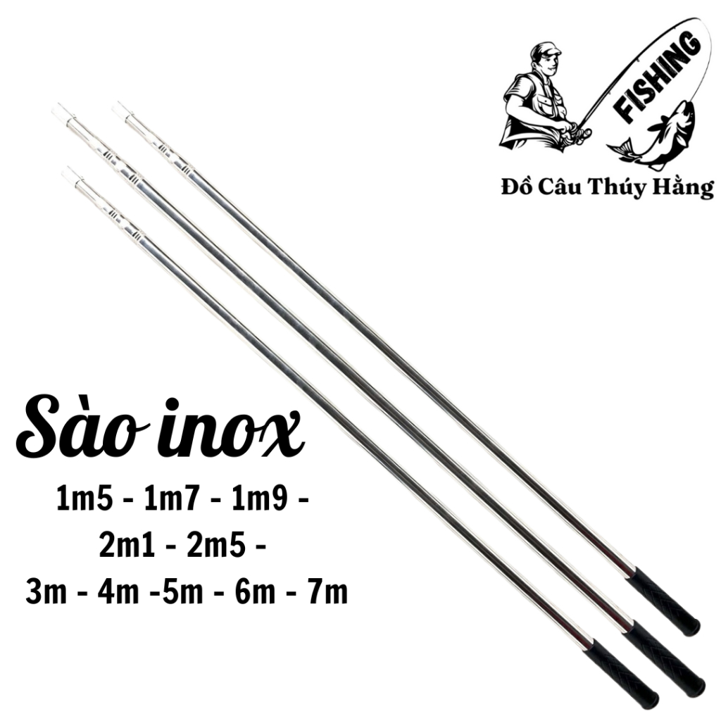 Sào inox rút gọn đa năng đủ kích cỡ 1m5 - 1m7 - 1m9 - 2m1 - 2m5 - 3m ...