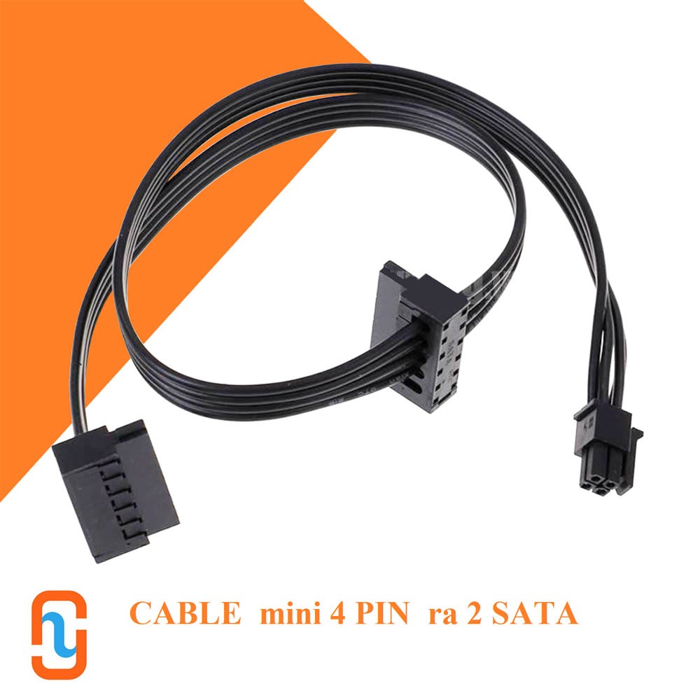 CÁP NGUỒN MINI 4 PIN RA 2 SATA - CABLE MINI 4 PIN RA 2 SATA | Shopee ...