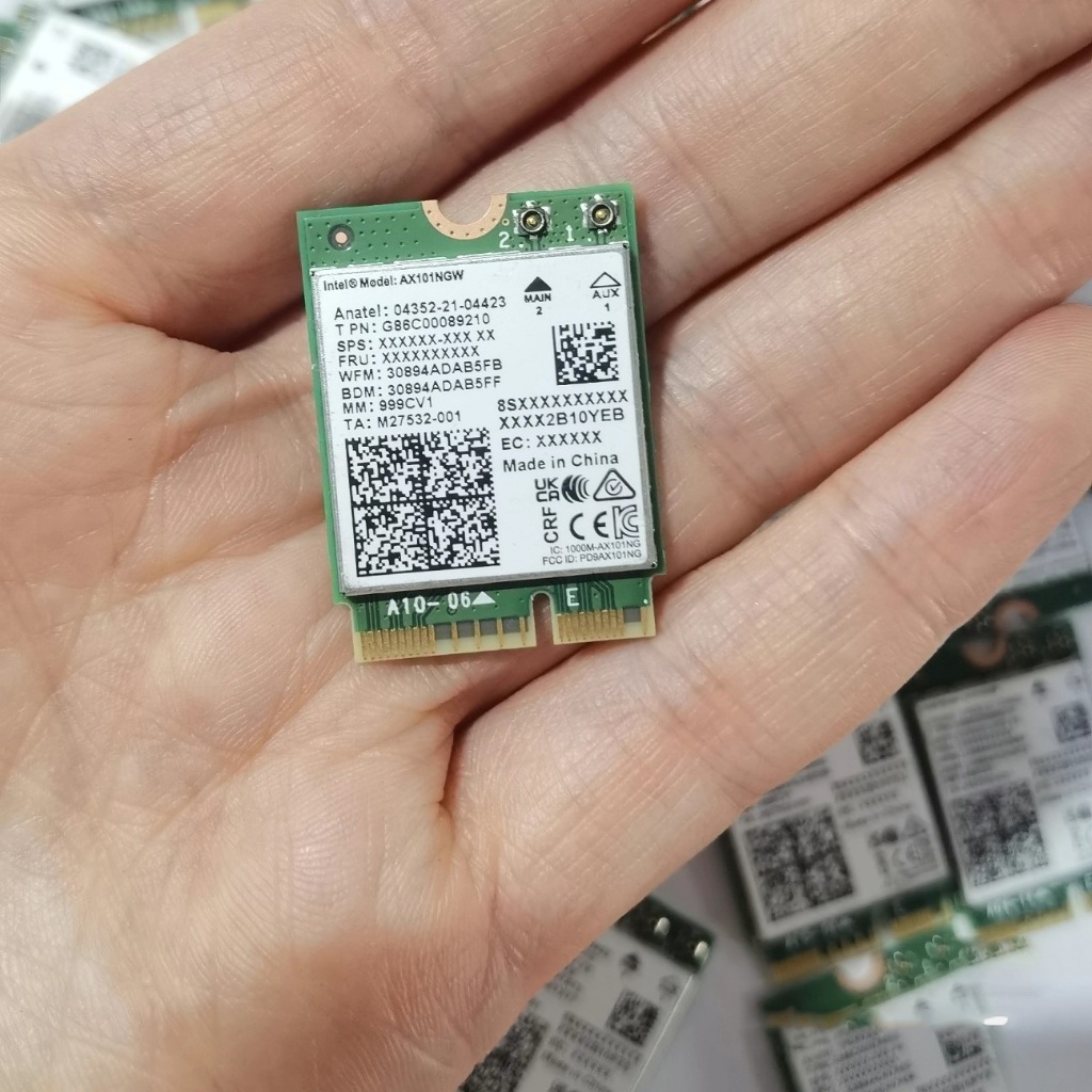 Card Wifi 6 INTEL AX201 NGW M2 Key E 5GHZ ZIN Cnvio2 Bluetooh 5.2 ...