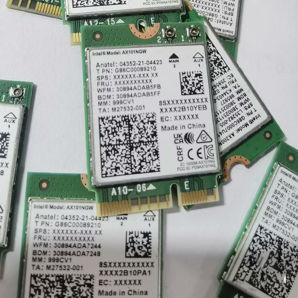 Card Wifi 6 INTEL AX201 NGW M2 Key E 5GHZ ZIN Cnvio2 Bluetooh 5.2 ...