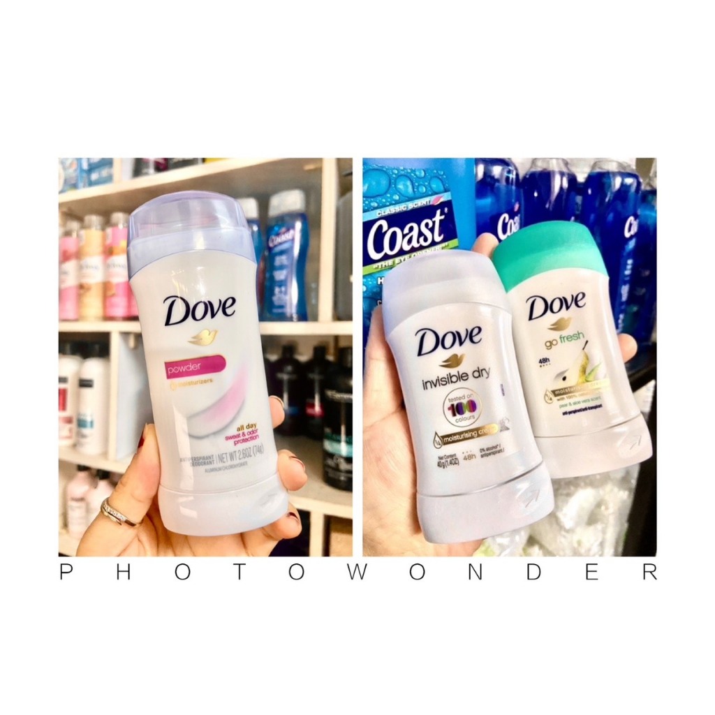 LĂN DẠNG SÁP KHỬ MÙI DOVE MỸ DOVE DEODORANT POWDER 74G & 40ml | Shopee ...