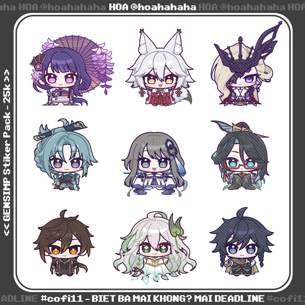 Sticker pack GENSHIN IMPACT | Shopee Việt Nam