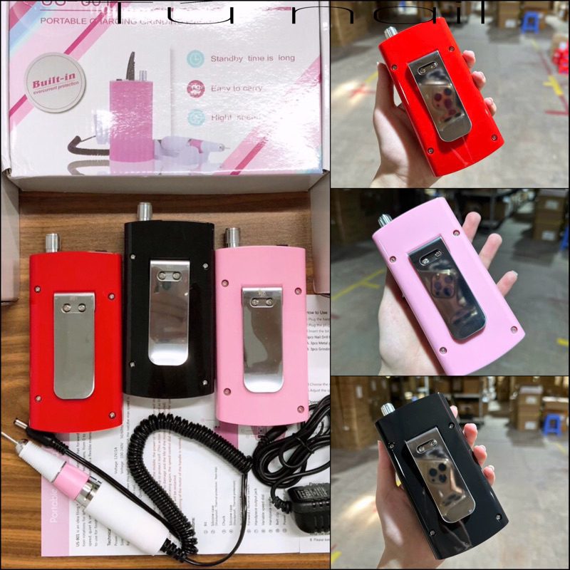 Máy mài móng tích điện US801 pin trâu thế hệ mới siêu êm bền khoẻ chính hãng bảo hành | Shopee ...
