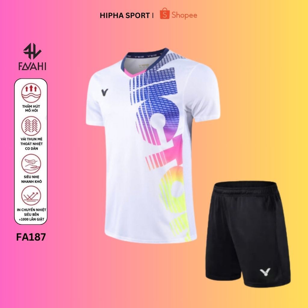 Áo cầu lông, quần cầu lông Victor FAVAHI mã FA187 chuyên nghiệp mới nhất sử dụng tập luyện và ...