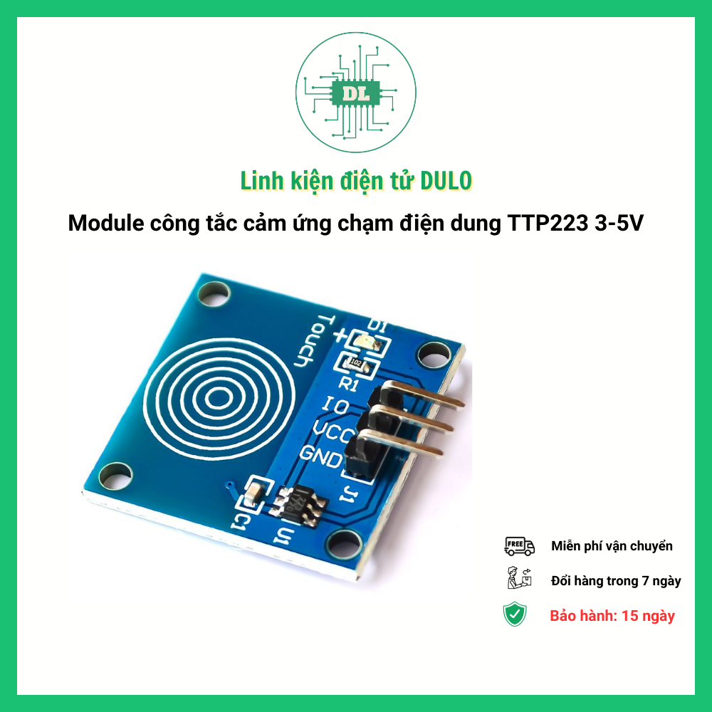 Module Cảm Biến Chạm TTP223 1 Phím - Module công tắc cảm ứng chạm điện dung TTP223 3-5V | Shopee ...