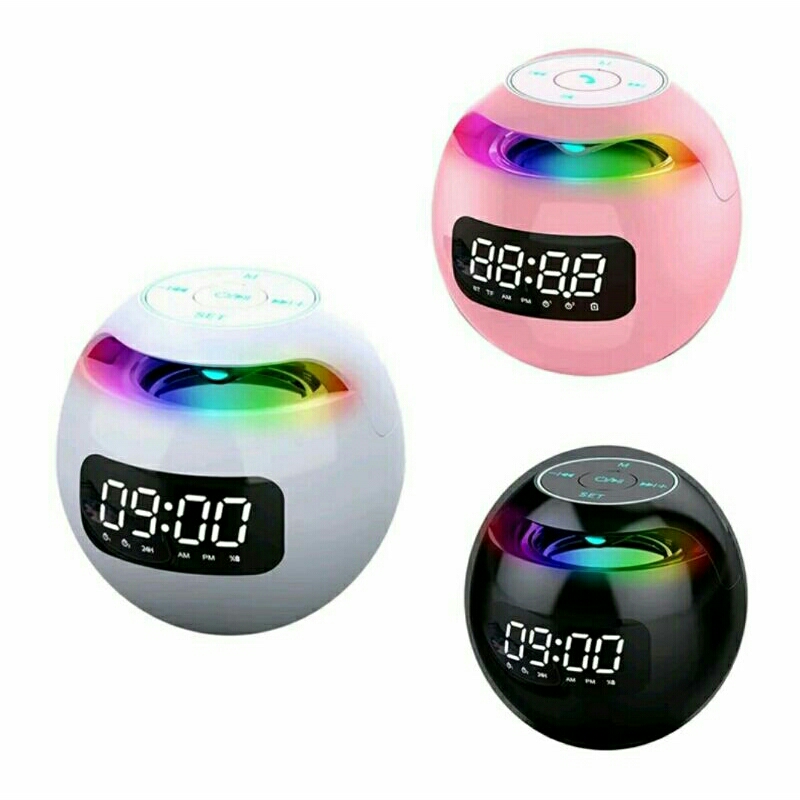 Loa Bluetooth Có Đèn LED Đồng Hồ Báo Thức Kỹ Thuật Số Đài Radio Loa ...