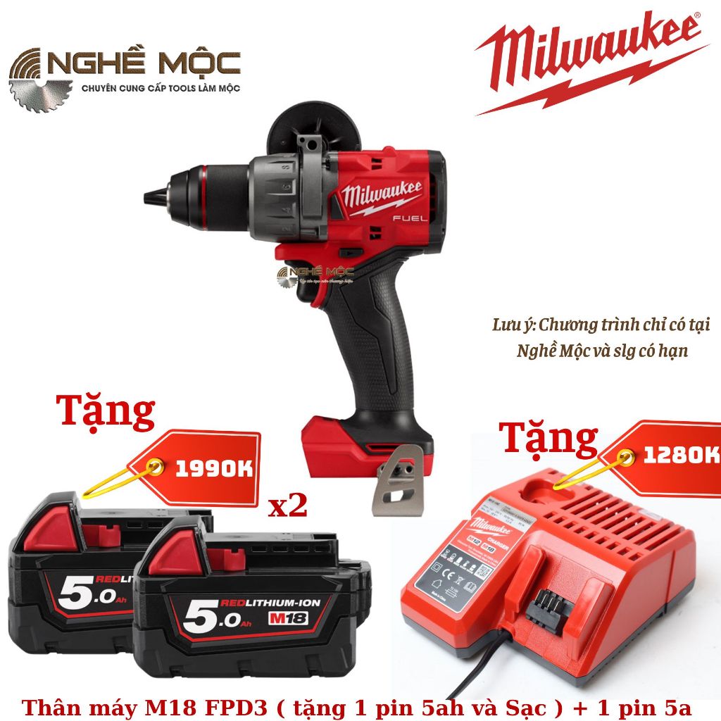 Bộ máy khoan động lực M18 FPD3 Milwaukee khoan Milwaukee FPD3 chính ...