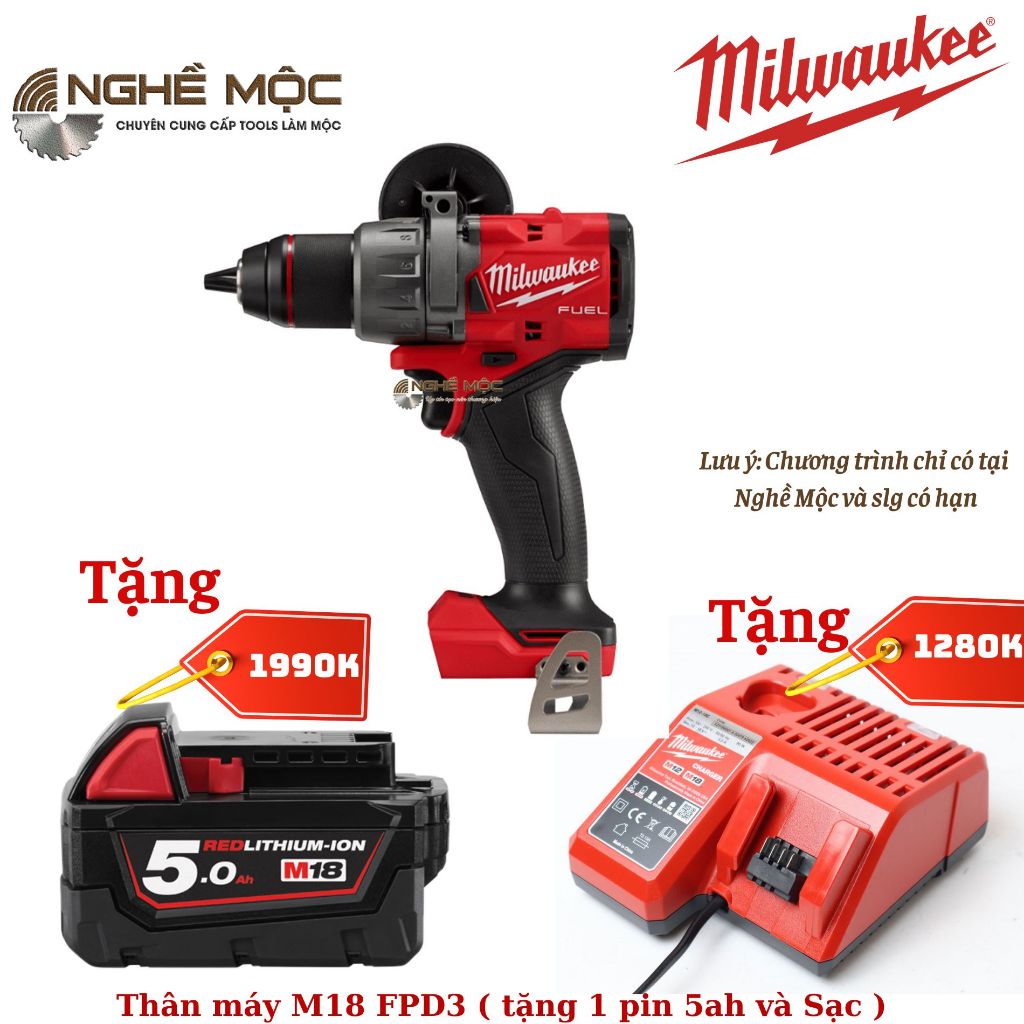 Bộ máy khoan động lực M18 FPD3 Milwaukee khoan Milwaukee FPD3 chính ...