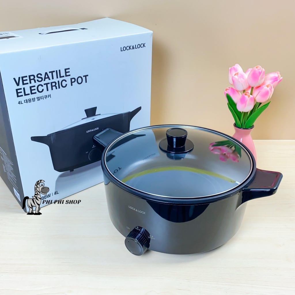 Nồi lẩu điện LocknLock EJP546BLK Versatile Electric Pot 4L công suất ...
