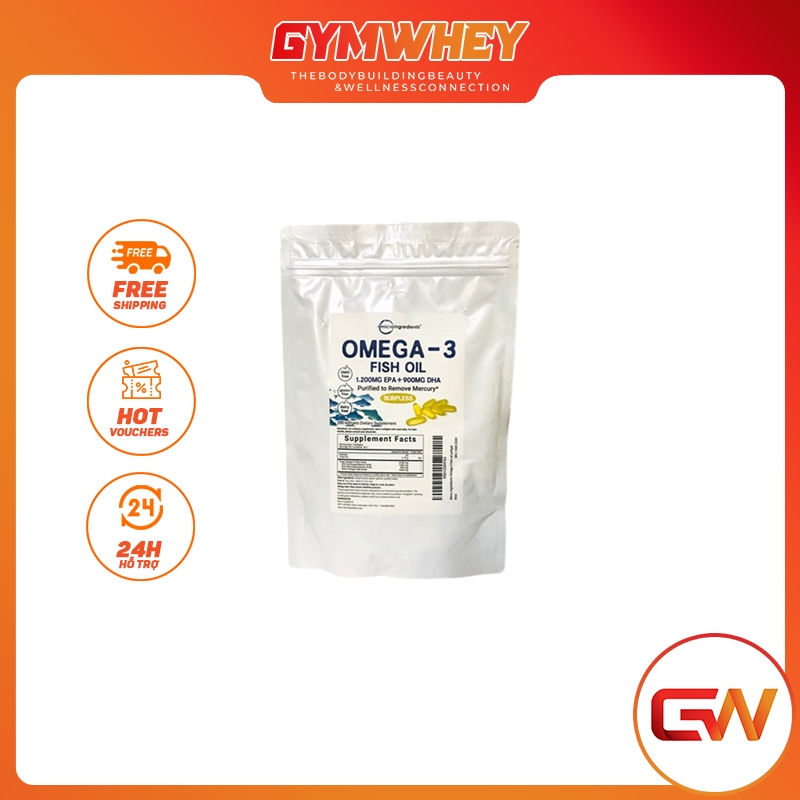 Micro Ingredients Omega 3 Fish Oil Bổ Sung DHA và EPA Hàm Lượng Cao ...