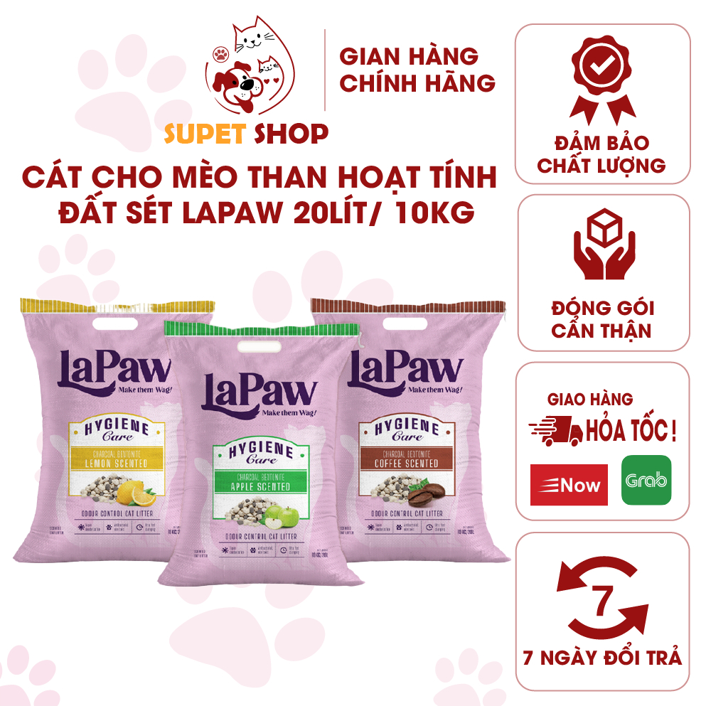 Cát vệ sinh mèo laPaw mix than hoạt tính Túi 20Lít/ 10kg | Shopee Việt Nam