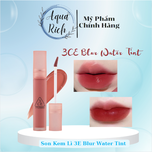 [Full Màu] Son Kem Lì 3CE Blur Water Tint - Sepia - Pink Guava- Double ...