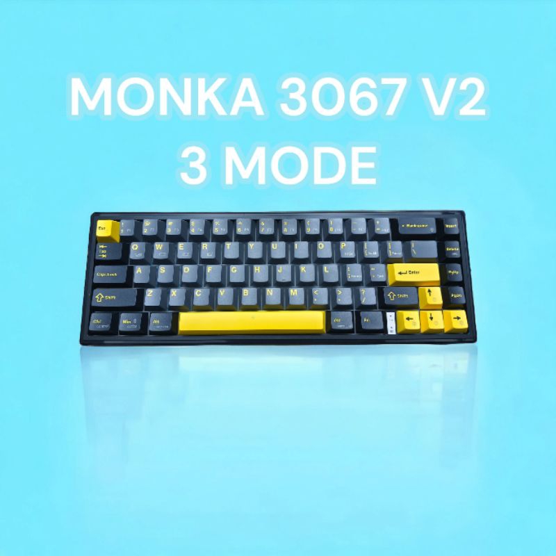 Bàn Phím Cơ Monka 3067 V2 Pro 3 mode gasket mount mạch xuôi hotswap ...