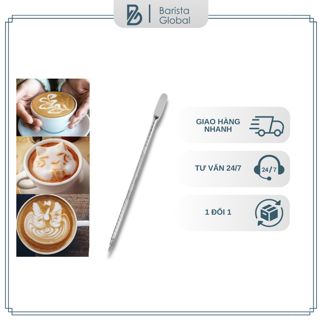 Bút vẽ latte art nghệ thuật inox 304 tạo hình latte | Shopee Việt Nam