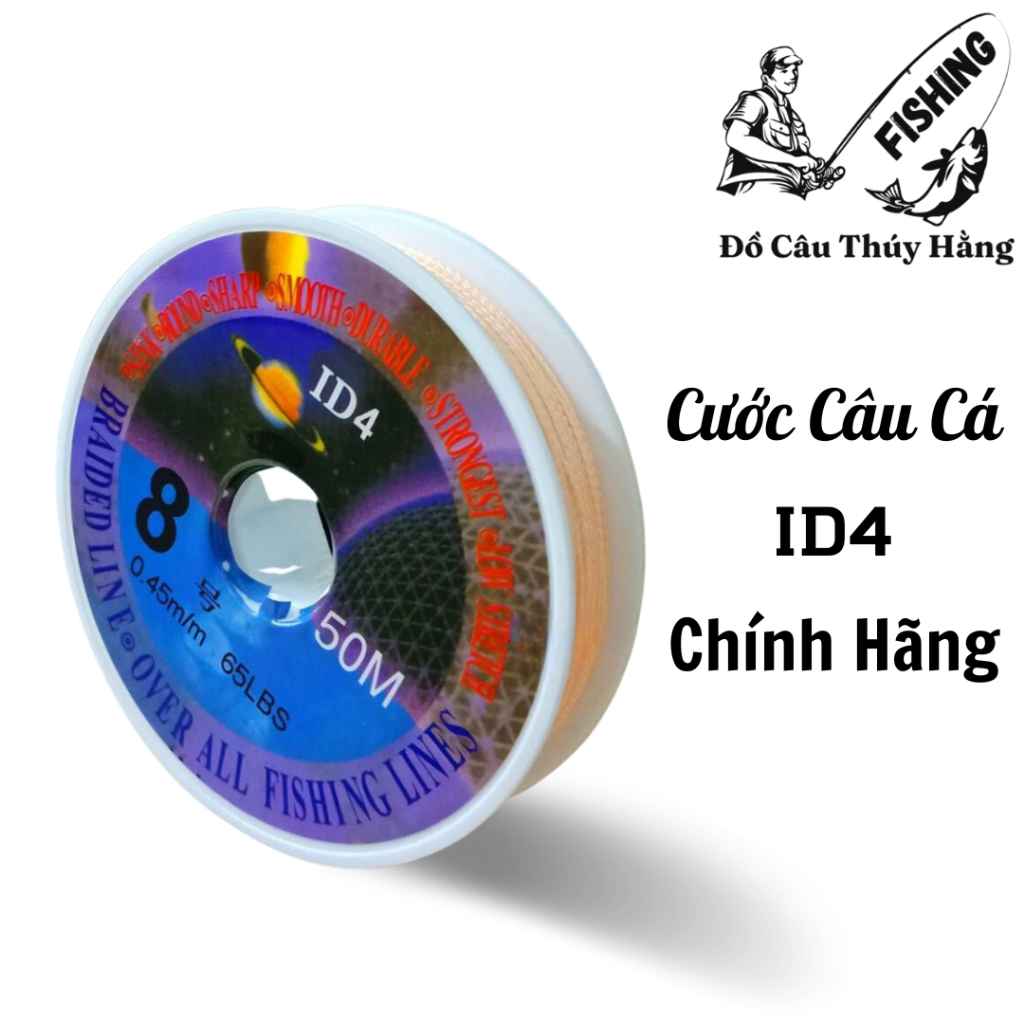 Cước Câu Cá Tàng Hình Chống Xoắn ID4 Chính Hãng - Cuộn 50m | Shopee Việt Nam