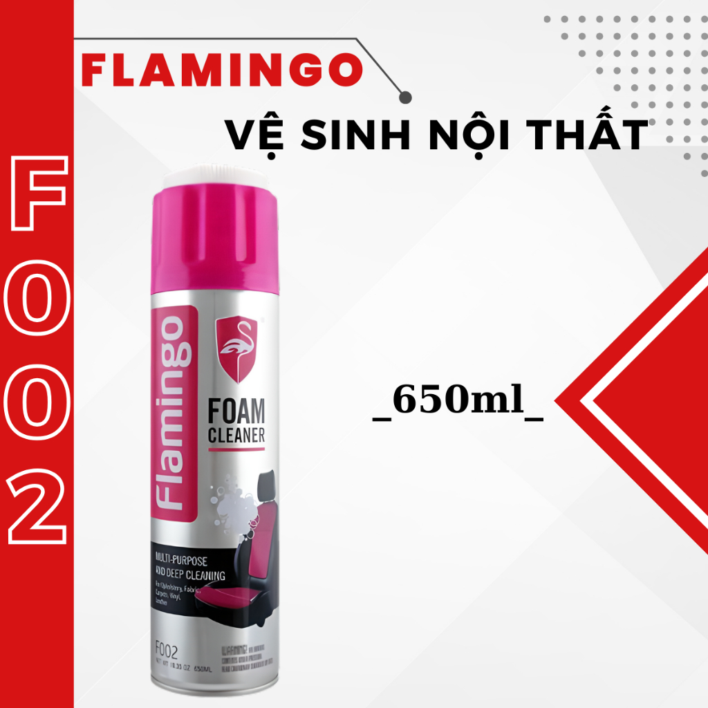 Chính Hãng - Flamingo F002 650ml Xịt Bọt Vệ Sinh Ghế Da - Nội Thất Ô Tô | Shopee Việt Nam