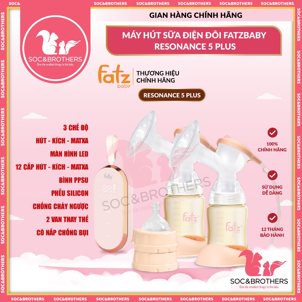 Máy Hút Sữa Điện Đôi FATZ BABY RESONANCE 3 / 3 Plus / 5 plus - BẢO HÀNH ...