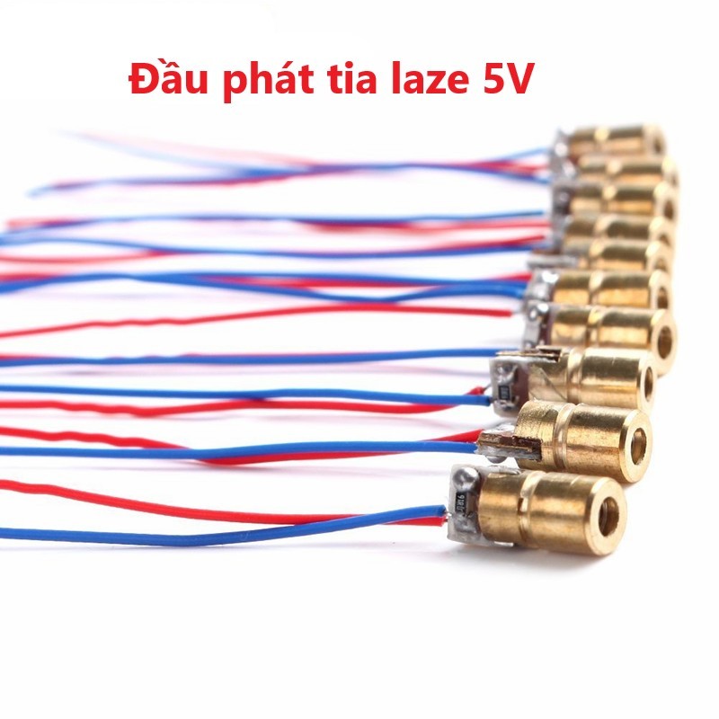 Đầu phát tia laze 5V, 3V - Module diode Laser sáng đỏ hội tụ 5V - Bước ...