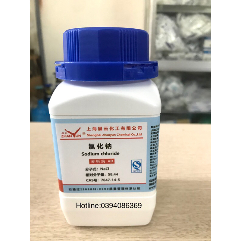 Sodium chloride NaCl tinh khiết thí nghiệm lọ 500g natri clorua ...