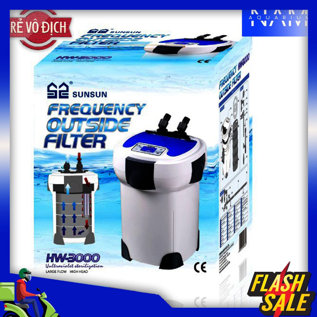 SUNSUN HW-3000 | Bộ Lọc Thùng Thế Hệ Mới - Có Bản Điều Khiển Điện Tử & Đèn UV Tích Hợp | Shopee ...