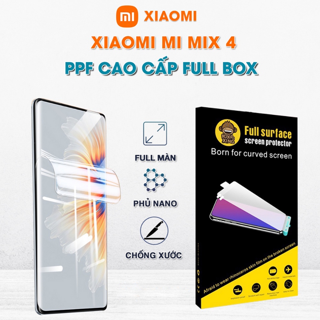 Dán màn hình Xiaomi Mi Mix 4 full màn hình dẻo trong suốt PPF chính hãng Moxiao Xing - Dán Màn ...
