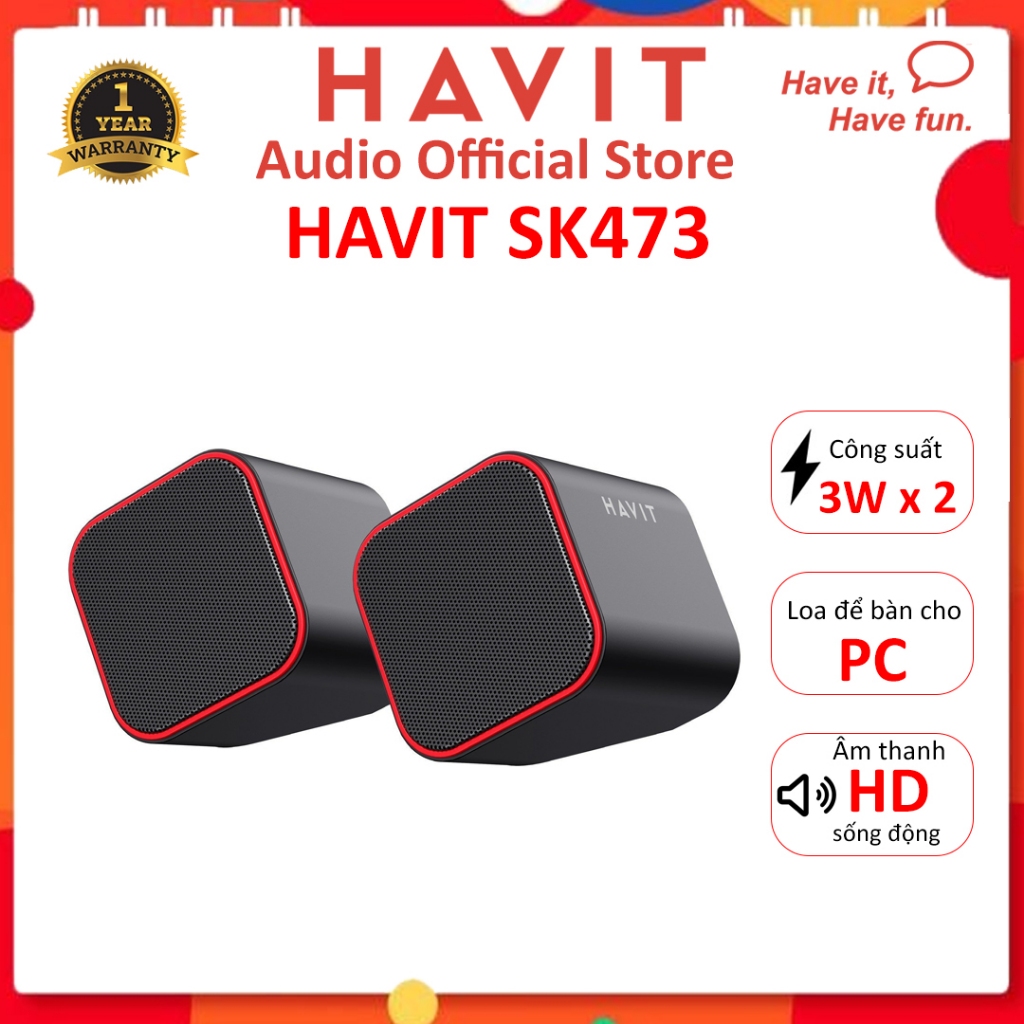 Loa Máy Tính Havit SK473 (3W x 2 RMS) - Hàng Chính Hãng | Shopee Việt Nam