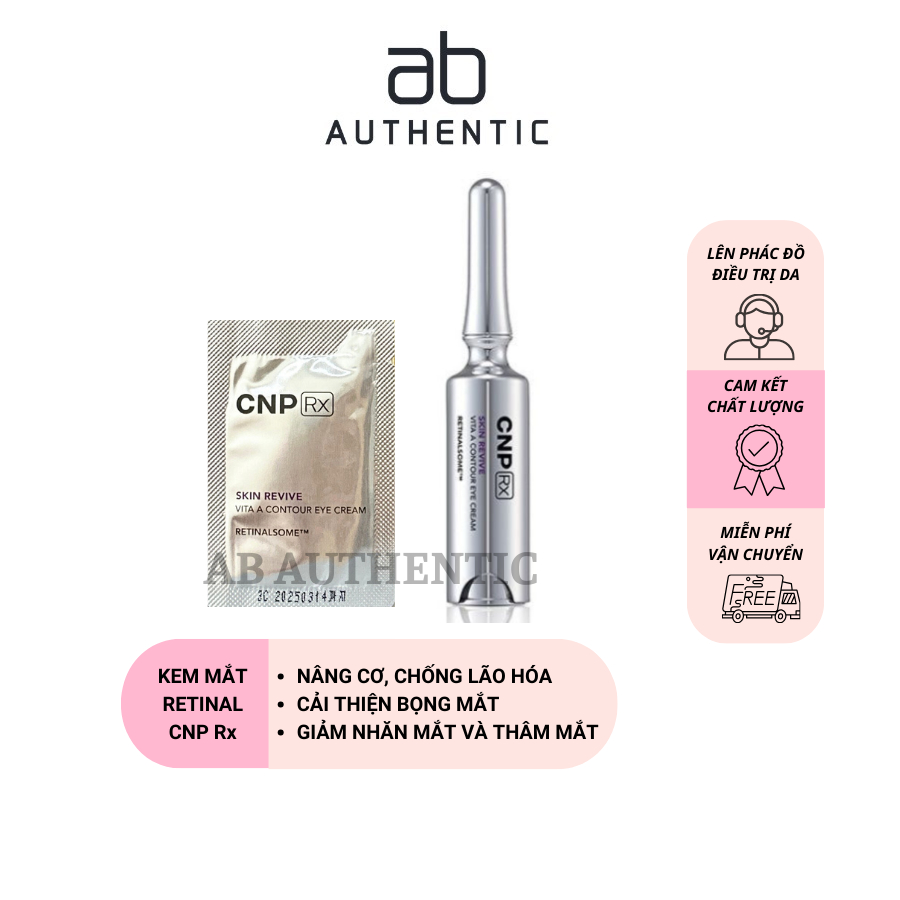 Combo 10 Gói sample Kem mắt nâng cơ CNP RX Skin Revive Vita A Contour ...