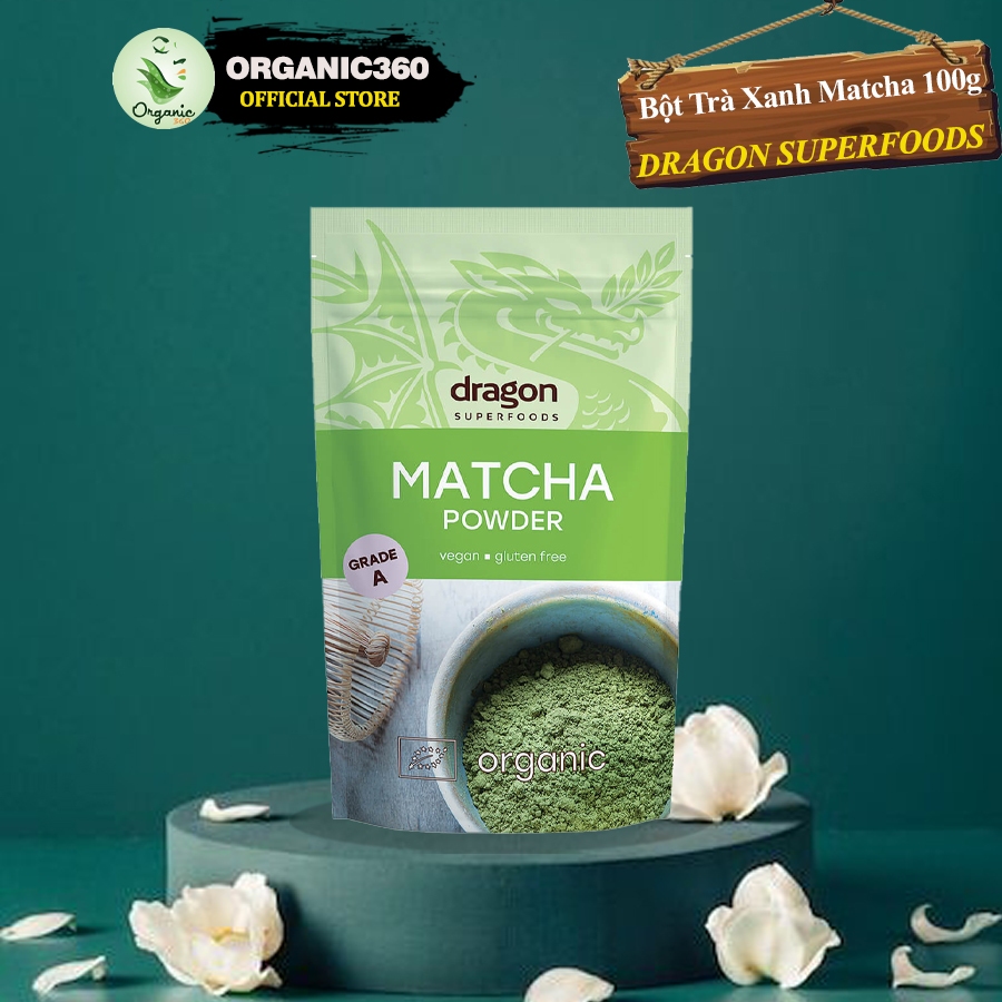 Bột Trà Xanh Matcha Hạng A Hữu Cơ DRAGON SUPERFOODS Organic Matcha ...