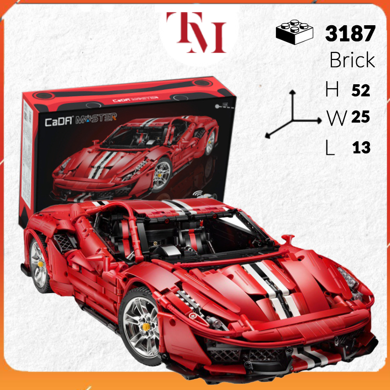 Đồ chơi Non Lego Mô Hình Technic Cada Ferrari 488 Pista tỉ lệ 1:8 ...