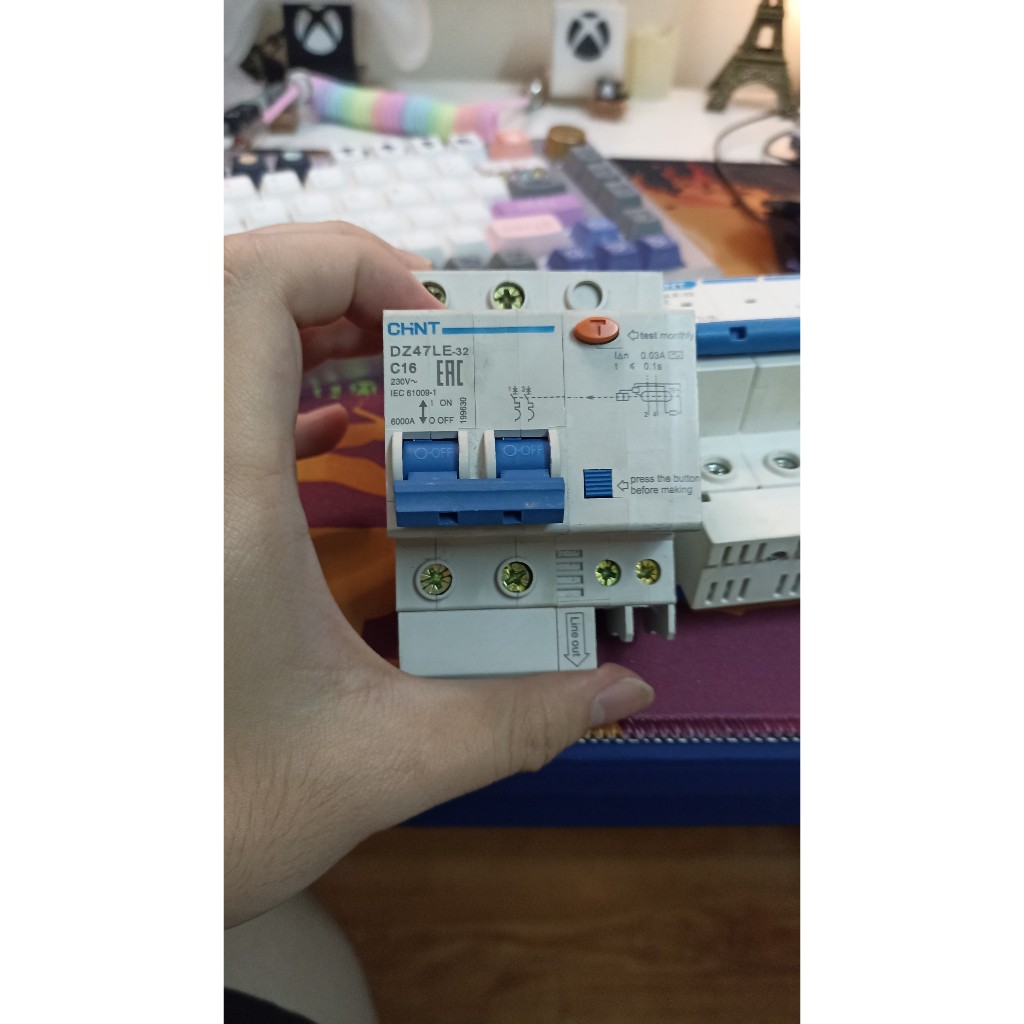 Cầu dao / Aptomat MCB / RCBO chống giật / chống dòng rò CHINT 2 pha / 3 pha | NXB-63 | NXBLE-32 ...