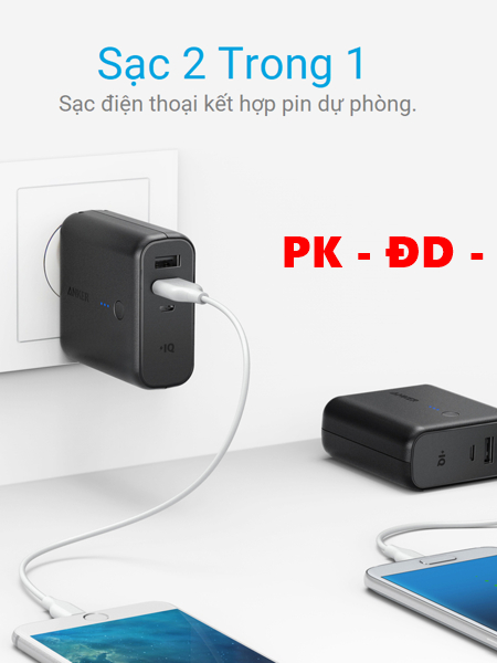 Pin Dự Phòng Tích Hợp Đầu Cắm Điện PowerCore Fusion 5000 mAh A1621 - BH 6 Tháng 1 Đổi 1 - Siêu ...