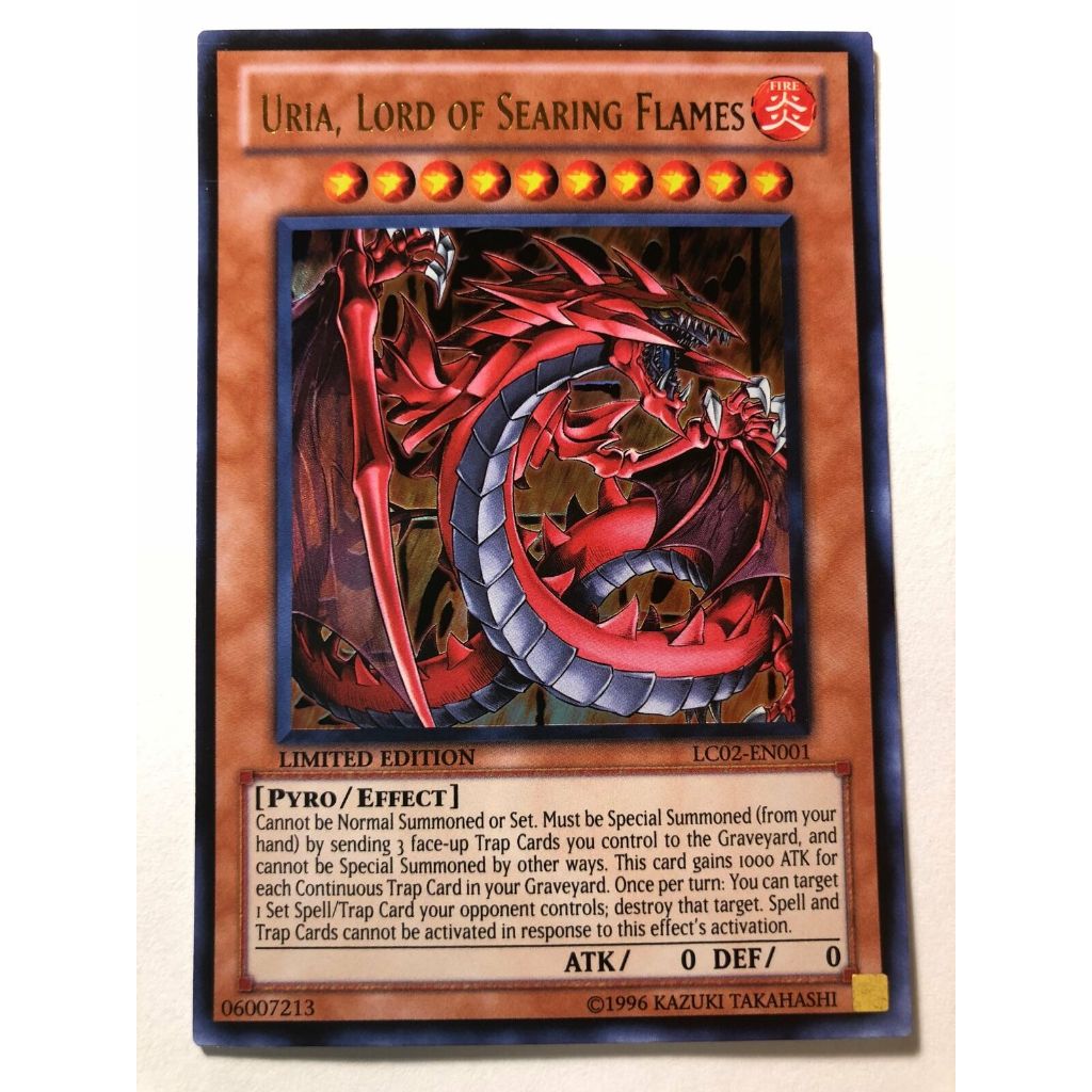 [ Limited edition ] Lá LC02 thẻ bài thần Yugioh Uria Lord of Searing Flames – Ultra Rare - Tặng ...