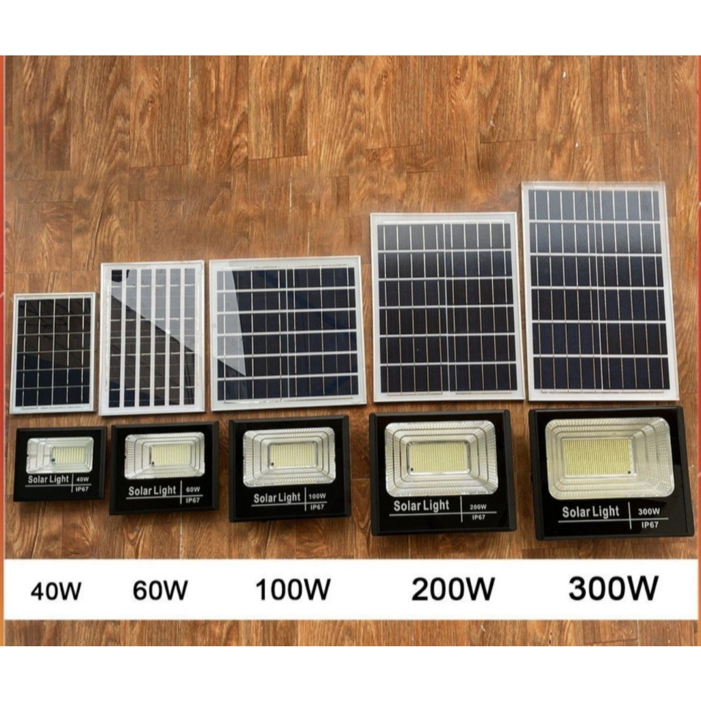 Đèn năng lượng mặt trời solar light IP67 40w 60w 100w 200w 300w 500w 1000W | Shopee Việt Nam