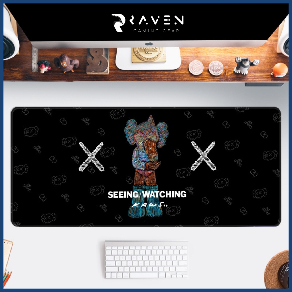 Lót chuột KAWS gaming cỡ lớn 80x30cm, Pad Chuột chuyên game, Bàn di ...