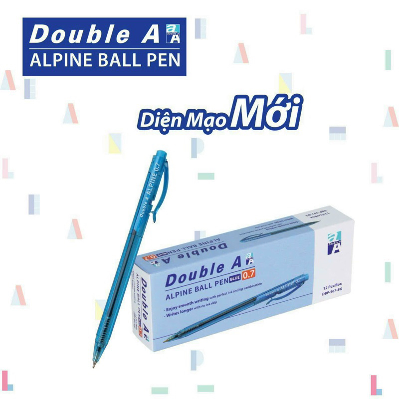 Bút Bi Alpine Double A màu xanh ngòi 0.7mm | Shopee Việt Nam