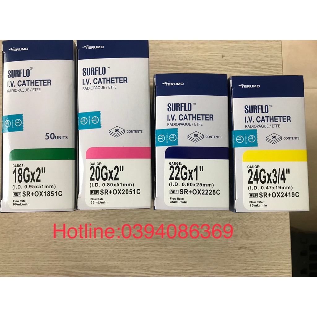 Kim Luồn Tĩnh Mạch Terumo -Nhật Bản,Số 16G,18G,20G,22G,24G.Hộp 50cái | Shopee Việt Nam