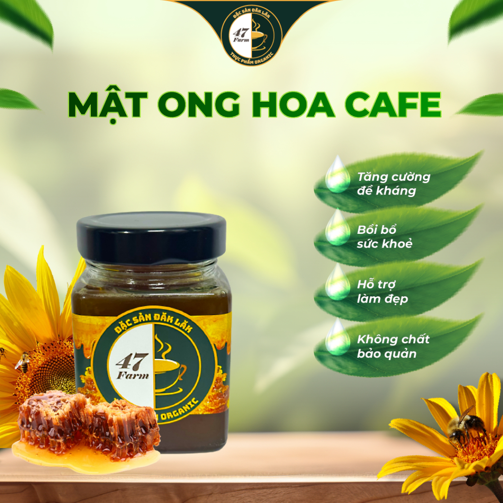 Mật ong hoa cafe 250ML | 47FARM Đặc sản Đăk Lăk | Shopee Việt Nam