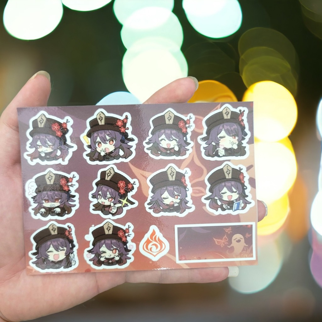 ẢNH SHOP CHỤP ⭐️ Sticker Genshin Impact Nhân Vật Hutao Ver 1 [ KHỔ A6 ...