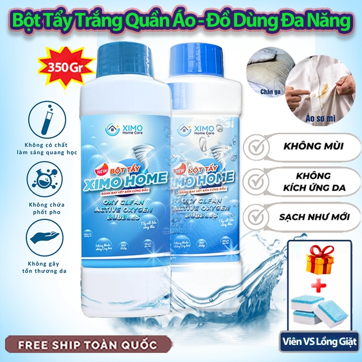 Hộp Bột Tẩy Rửa Bẩn Đa Năng Ximo Home 350g - Tẩy Trắng Quần Áo, Vết Bẩn ...