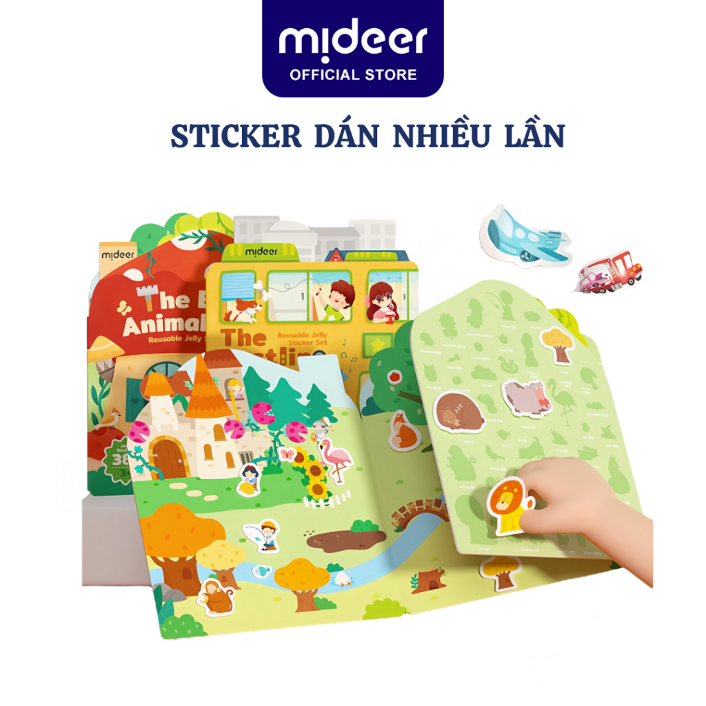 Sticker dán cho bé dùng được nhiều lần Mideer Reusable Jelly Sticker ...