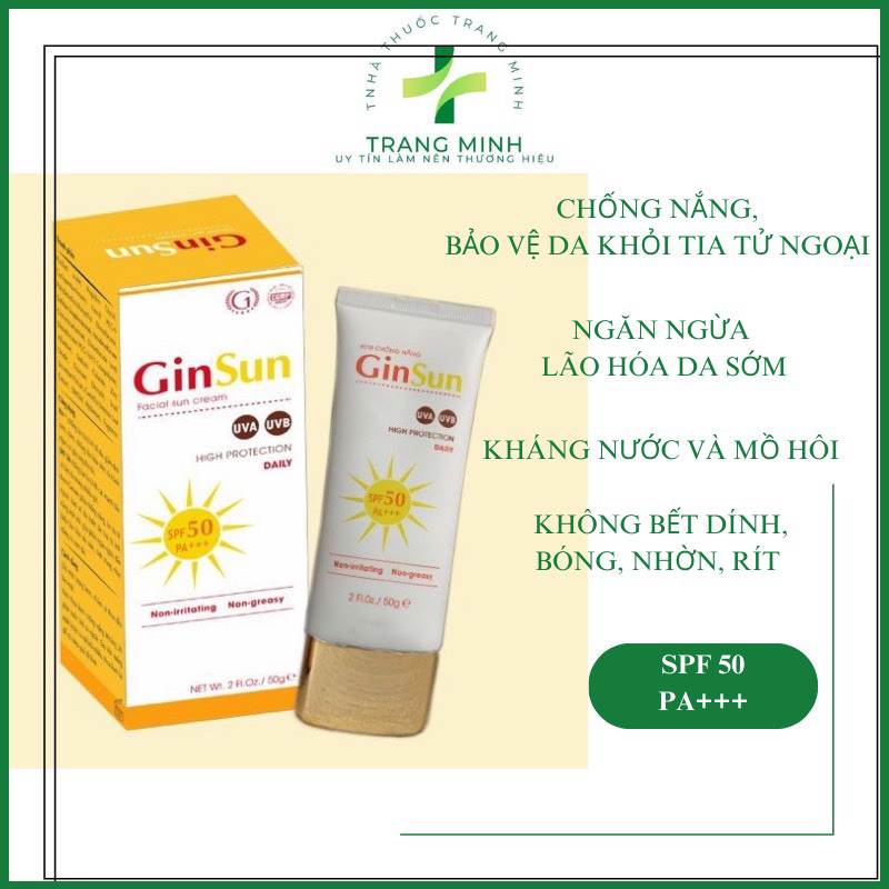 Kem chống nắng Ginsun SPF 50 PA+++ | Shopee Việt Nam