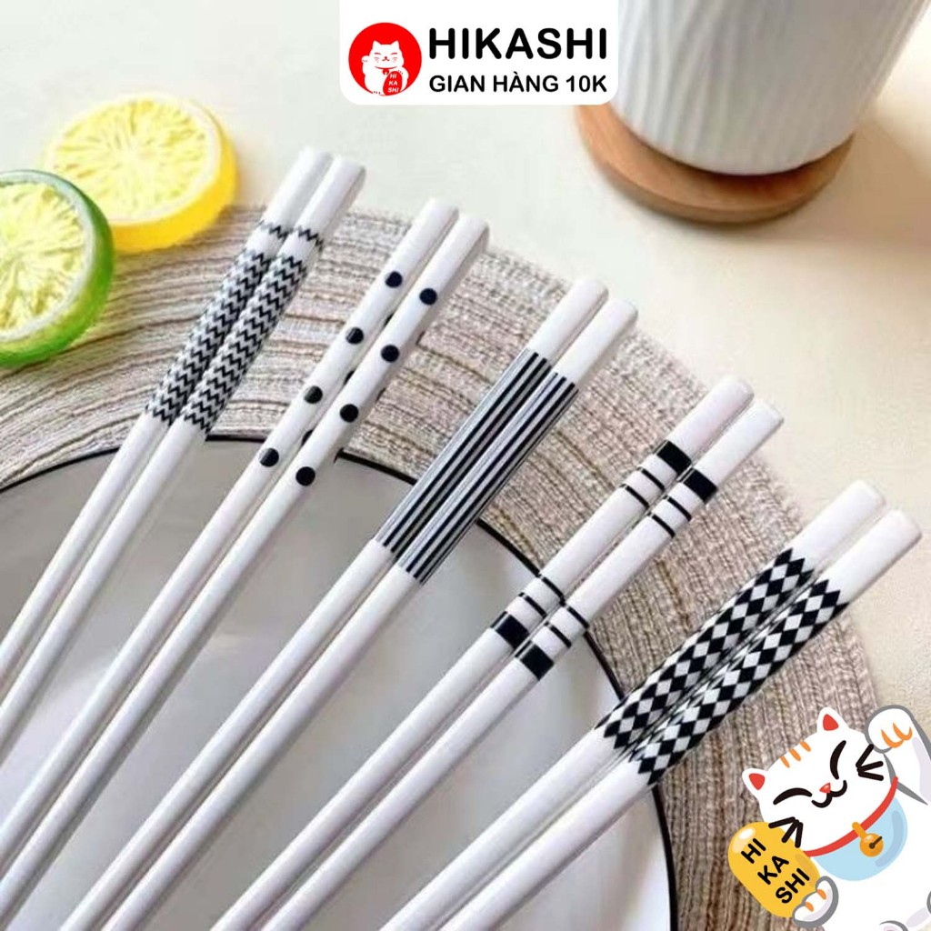 [Set 5 Đôi] Đũa Sứ Hepburn Nhật Bản (Chống Trơn Trượt, Biến Dạng ...