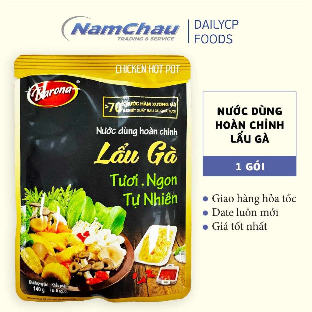 Nước dùng hoàn chỉnh lẩu gà Barona gói 140g [Hà Nội giao hàng hỏa tốc ...