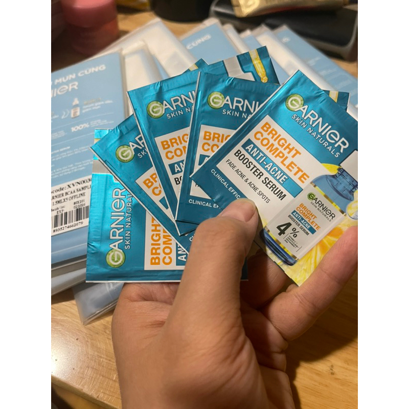 Sample Garnier, Serum garnier mini size, serum garnier màu xanh ...