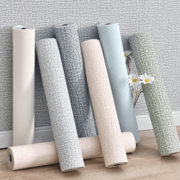 Giấy Dán Tường Cuộn dày 2mm Tráng Nhôm cao cấp dài 2,8m x 50cm có keo ...