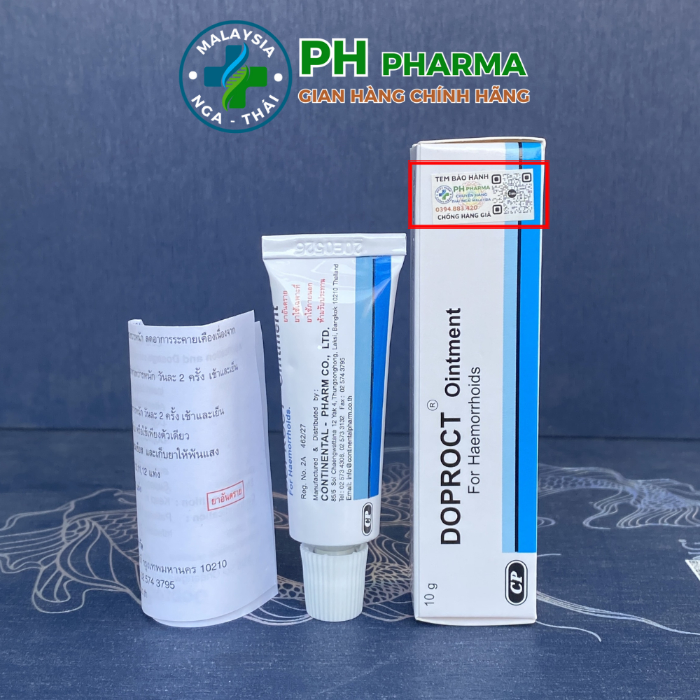 Kem Bôi Trĩ DOPROCT Thái Lan 10Gram Giúp Co Và Giảm Đau Hậu Môn ...