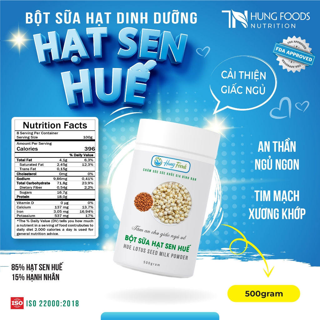 Bột Mix Hạt Sen Huế & Hạnh Nhân - Hung Foods | Shopee Việt Nam