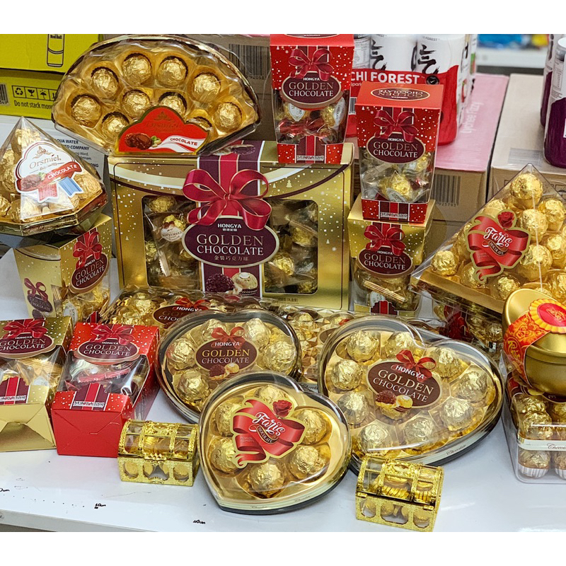 Socola viên nhân kem Faris/Hongya hộp mica đẹp mắt (Date 9/2024 ...