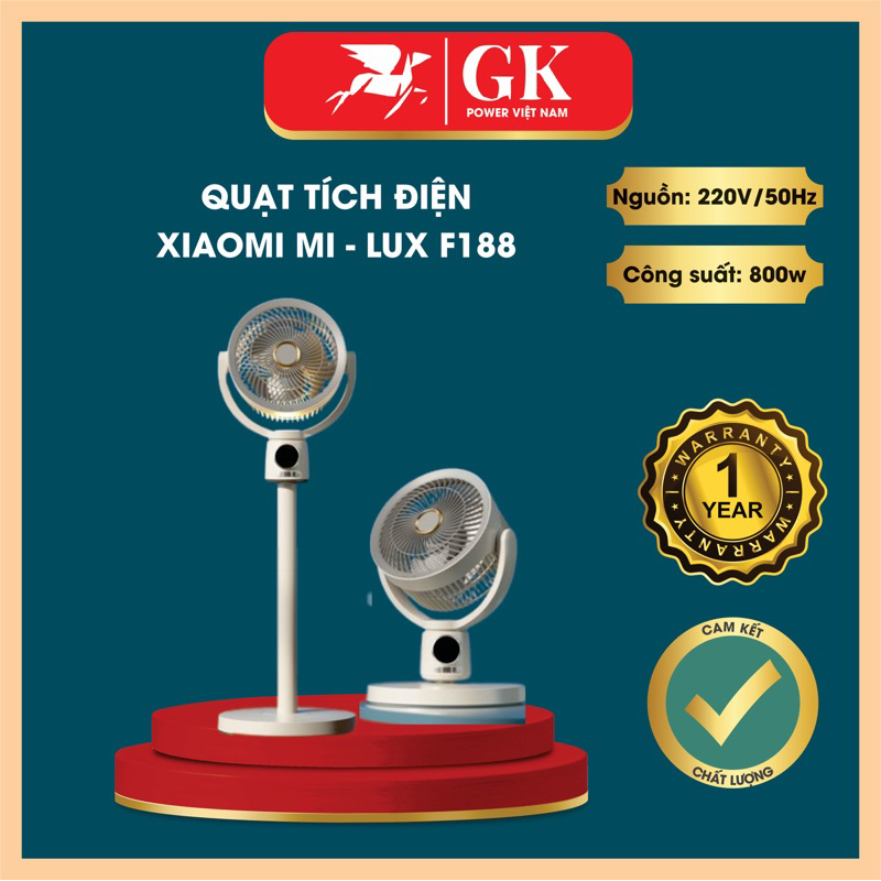 Quạt Tích Điện Xiaomi Mi-lux F188 Đối Lưu Không Khí Thế Hệ Mới, Pin ...