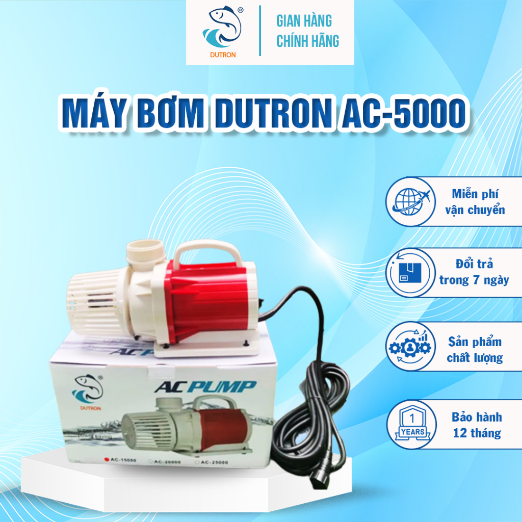 Máy Bơm Dutron AC 5000 (43w, 5000L/h, 3.3m) Tiết Kiệm Điện - Bơm Nước ...